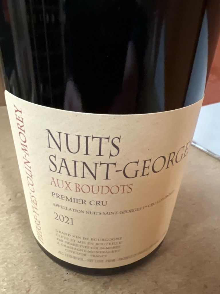 2022 Pierre-Yves Colin-Morey Nuits St. Georges 1er Cru Aux Boudots ...