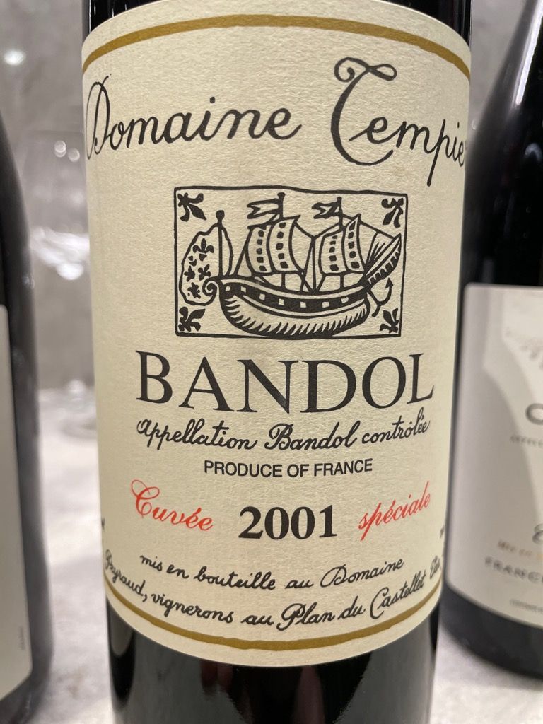 2001 Domaine Tempier Bandol Cuvée Spéciale La Louffe, France, Provence ...