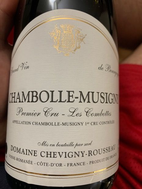 2017 Domaine Chevigny-Rousseau Chambolle-Musigny 1er Cru Les Combottes ...