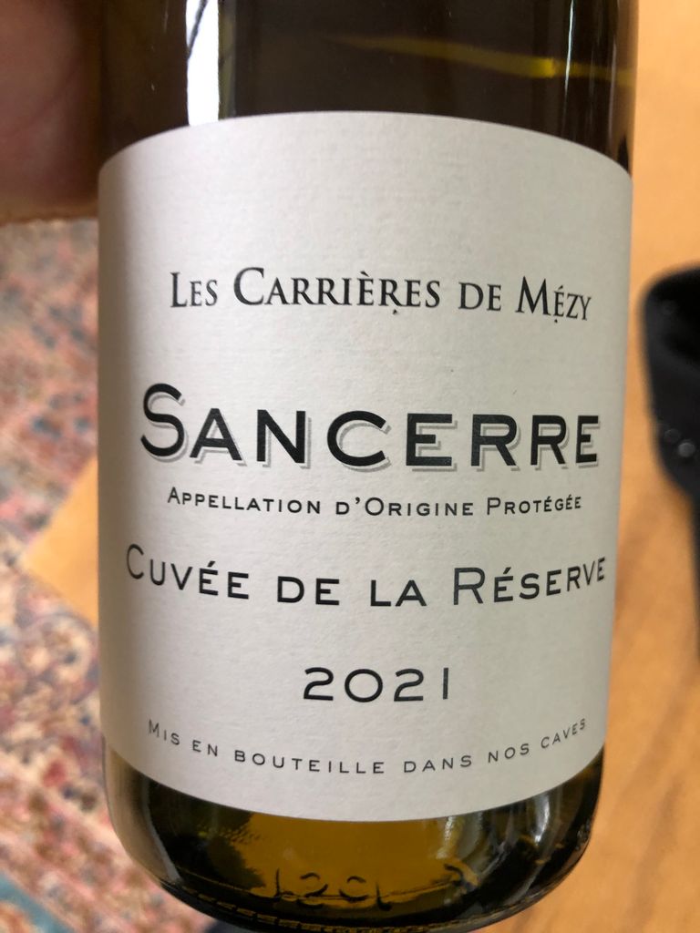 2021 Les Carrières de Mézy Sancerre Cuvée de la Reserve, France, Loire ...