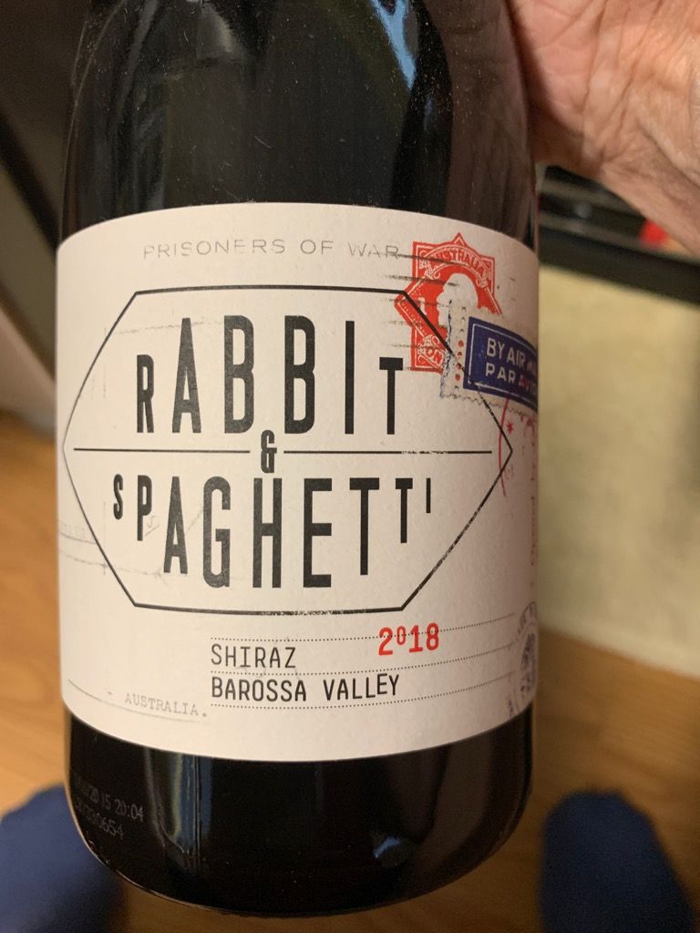 2018 Adam Barton Shiraz Rabbit & Spaghetti Barossa Valley, Australia ...