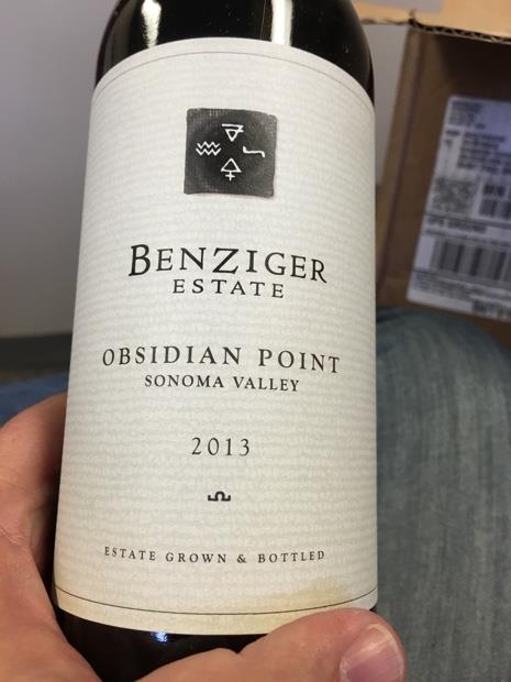 2013 Benziger Family Winery Estate Obsidian Point, USA, California ...