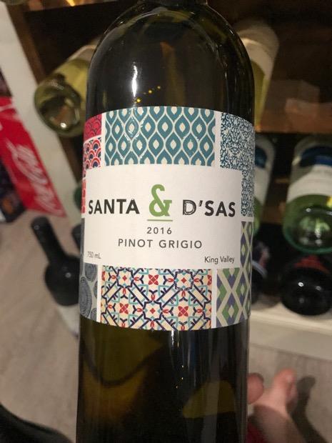 2023 Santa and D'Sas Pinot Grigio, Australia, Victoria, North East ...