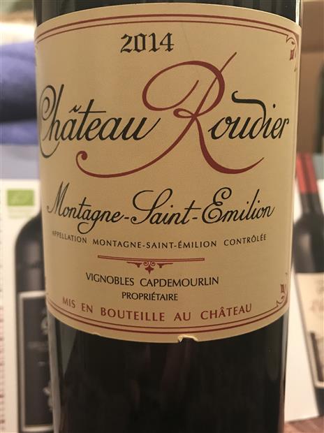 2014 Château Roudier, France, Bordeaux, Libournais, Montagne-St ...