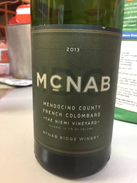 2013 McNab Ridge French Colombard Niemi Vineyard, USA, California ...