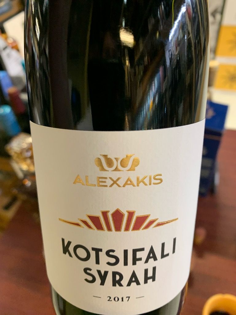 2017 Alexakis Kotsifali-Syrah, Greece, Crete - CellarTracker