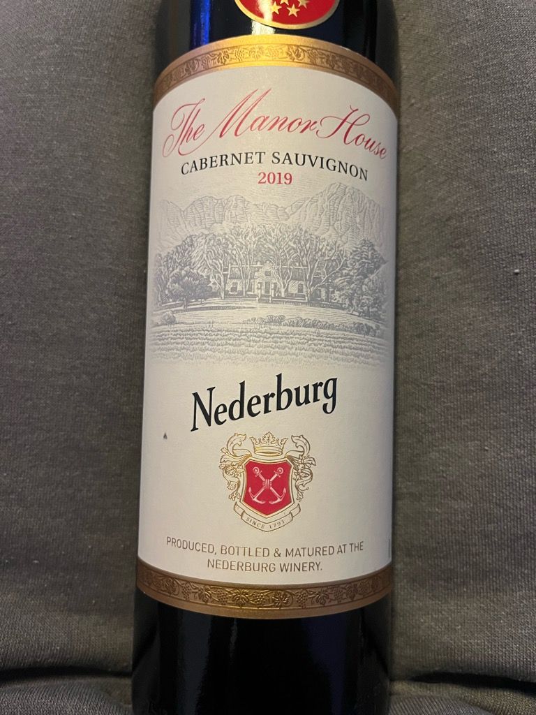 2019 Nederburg Cabernet Sauvignon The Manor House, South Africa ...