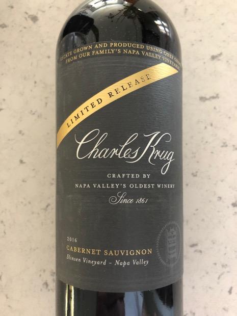 2019 Charles Krug Winery (Peter Mondavi Family) Cabernet Sauvignon ...