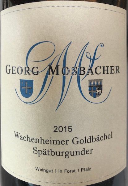 2017 Georg Mosbacher Wachenheimer Goldbächel Spätburgunder, Germany ...