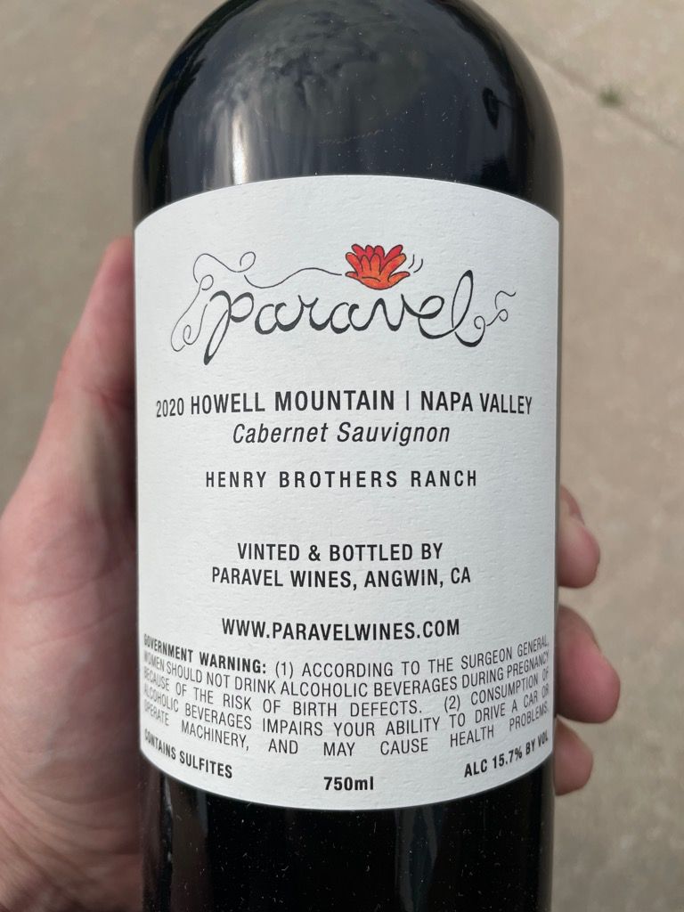 2020 Paravel Cabernet Sauvignon Rosé Henry Brothers Ranch, USA ...