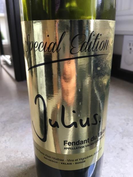 2019 Familie Pierre-Alain Mathier Fendant Julius, Switzerland, Valais ...