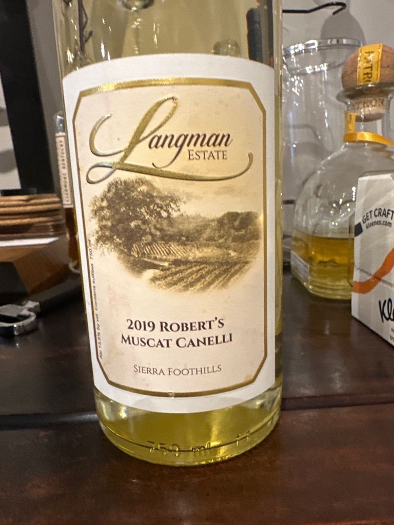 2019 Langman Estate Muscat Canelli Robert's, USA, California, Sierra ...