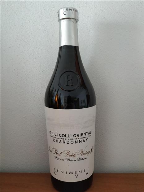 2016 Ca' Ronesca Friuli Colli Orientali Chardonnay Jean Paul Roble 85/ ...