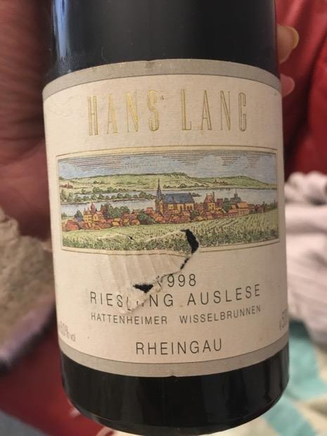 1998 Hans Lang Hattenheimer Wisselbrunnen Riesling Auslese, Germany ...