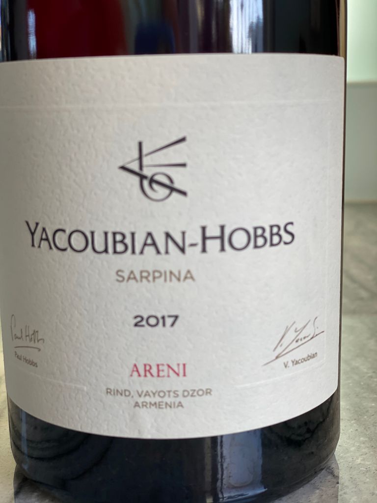 2018 Yacoubian Hobbs Areni Sarpina, Armenia, Vayots Dzor - CellarTracker