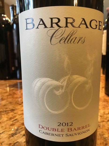 2012 Barrage Cellars Cabernet Sauvignon Double Barrel Shaw Vineyard ...