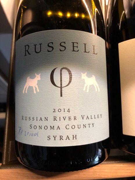 2014 Russell Syrah Russell Ranch, USA, California, Sonoma County ...