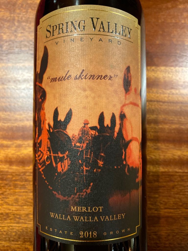 2018 Spring Valley Vineyard Merlot Mule Skinner, USA, Washington ...