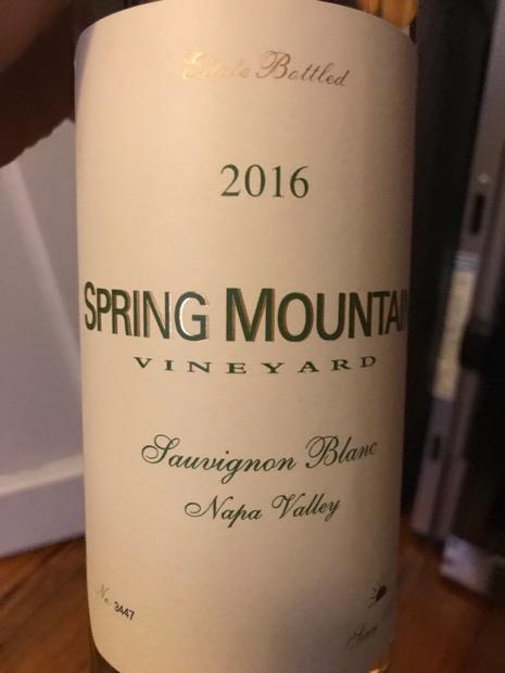 2016 Spring Mountain Vineyard Sauvignon Blanc, USA, California, Napa ...
