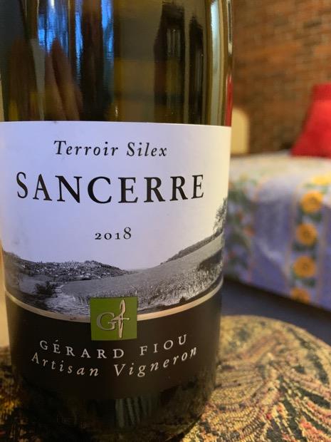 2018 Domaine Gerard Fiou Sancerre Terroir Silex, France, Loire Valley ...
