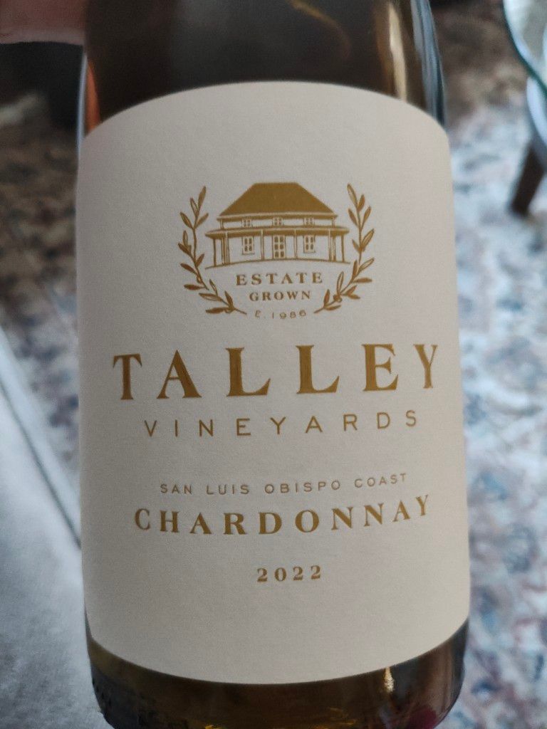 2022 Talley Vineyards Chardonnay San Luis Obispo Coast, USA, California ...