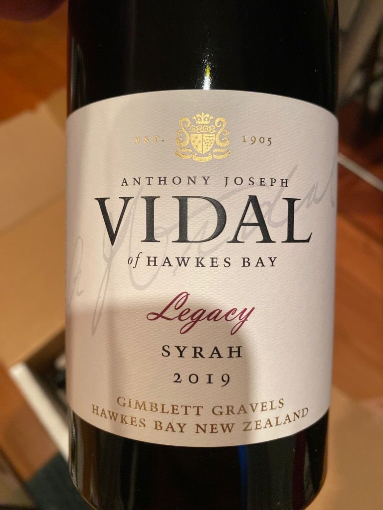 2019 Vidal Estate Syrah Legacy Series, New Zealand, North Island, Hawke ...
