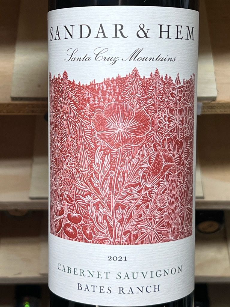 2021 Sandar & Hem Cabernet Sauvignon Bates Ranch Santa Cruz Mountains ...