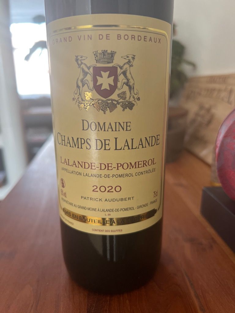 2020 Château Champs de Lalande, France, Bordeaux, Libournais, Lalande ...