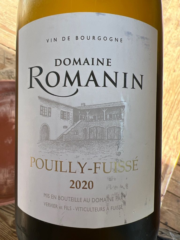 2020 Domaine Romanin Pouilly-Fuissé, France, Burgundy, Mâconnais ...
