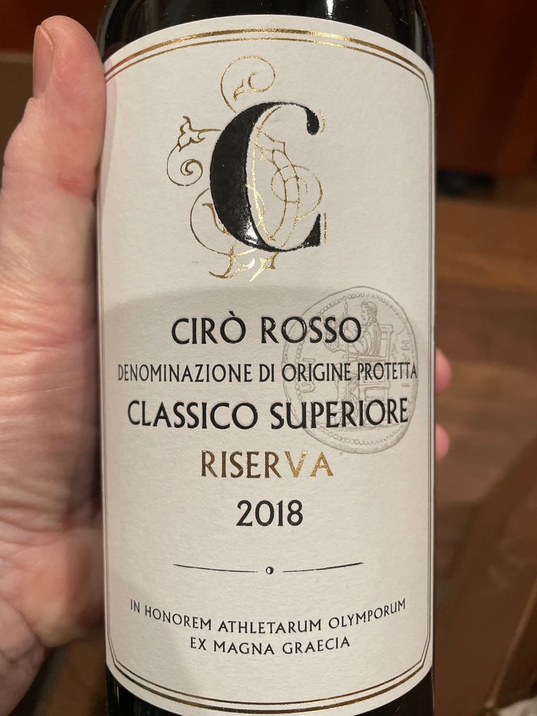 2018 Conte Ottavio Piccolomini d'Aragona Cirò Classico Superiore ...