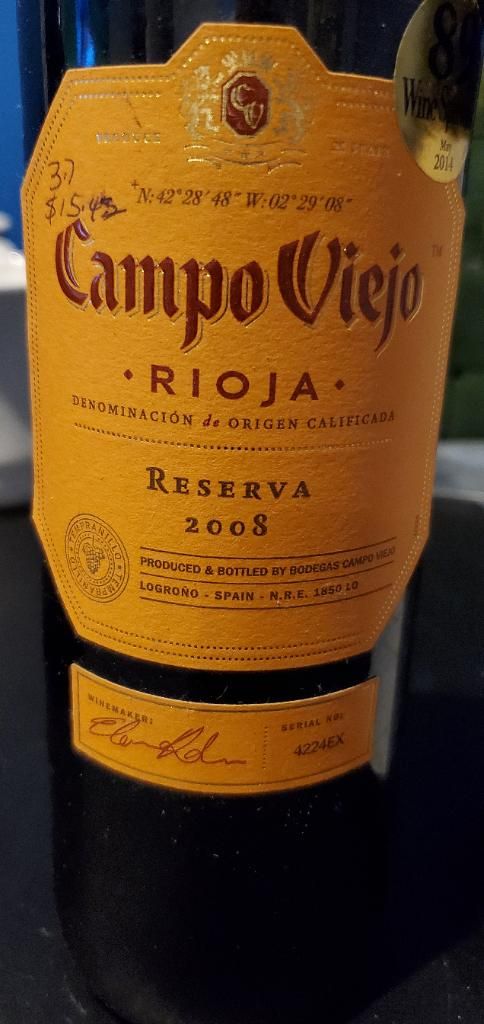 2008 Campo Viejo Rioja Reserva, Spain, La Rioja, Rioja - CellarTracker