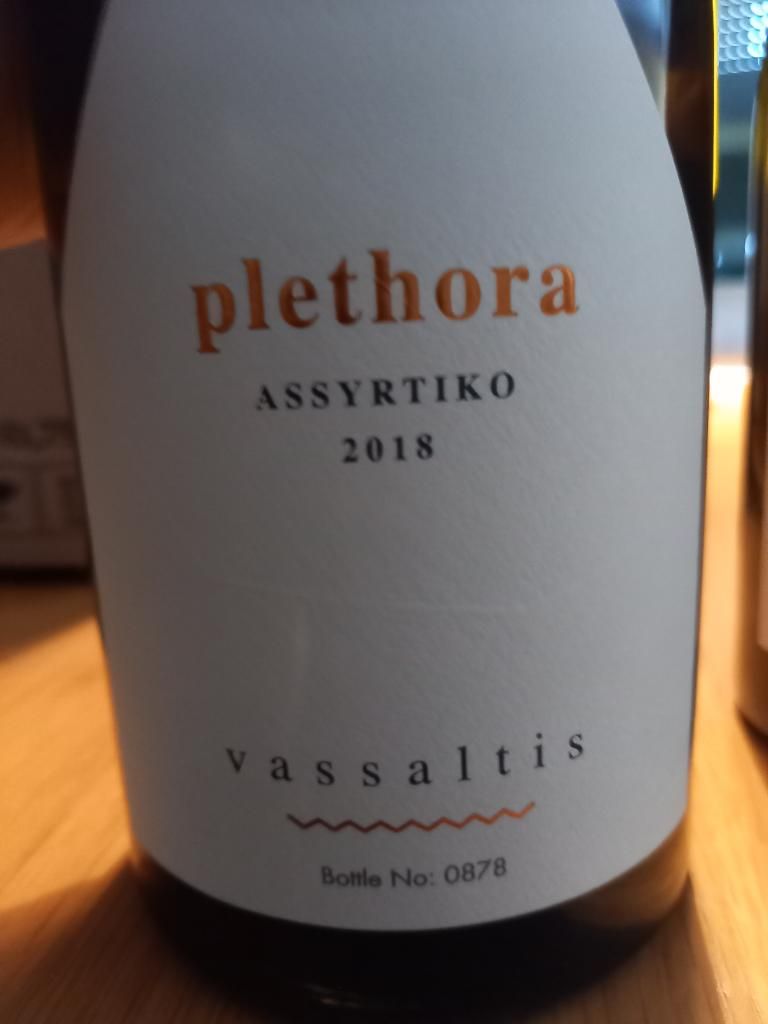 2017 Vassaltis Assyrtiko Plethora, Greece, Aegean, Cyclades, Santorini ...