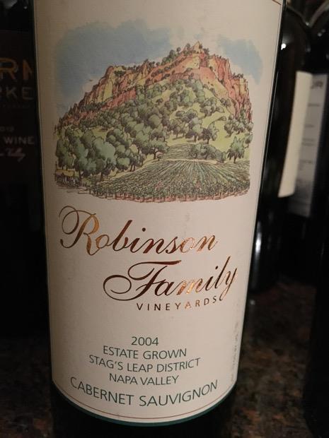 2004 Robinson Family Vineyards Cabernet Sauvignon, USA, California ...