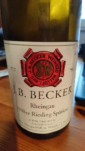 1990 J.B. Becker Riesling Spätlese, Germany, Rheingau - CellarTracker