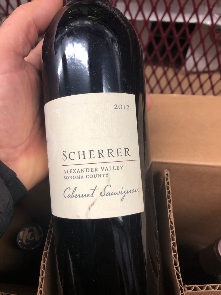 2012 Scherrer Winery Cabernet Sauvignon Alexander Valley, USA ...