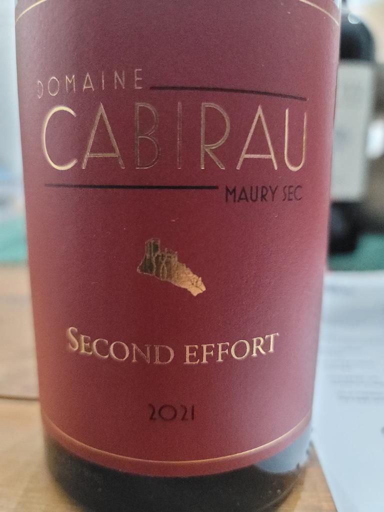 2021 Domaine Cabirau Maury Sec Second Effort, France, Languedoc Roussillon, Roussillon, Maury ...