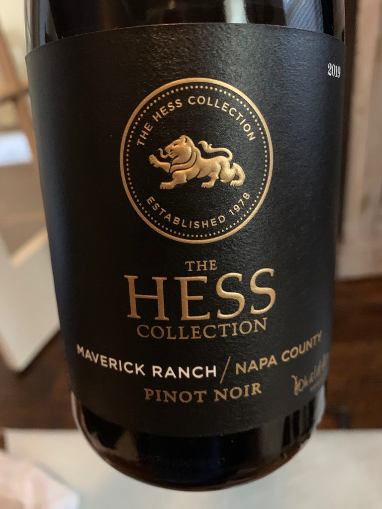 2019 The Hess Collection Pinot Noir Maverick Ranches, USA, California ...
