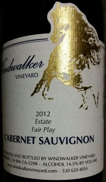 2012 Windwalker Vineyard Cabernet Sauvignon Estate, USA, California ...