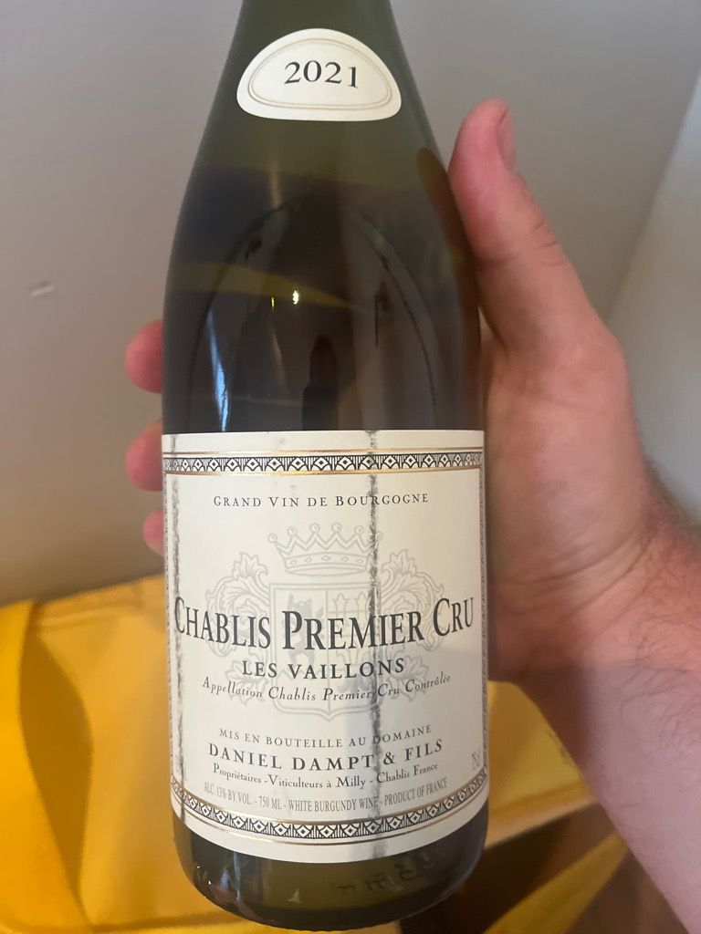 2021 Domaine Daniel Dampt et Fils Chablis 1er Cru Vaillons, France ...