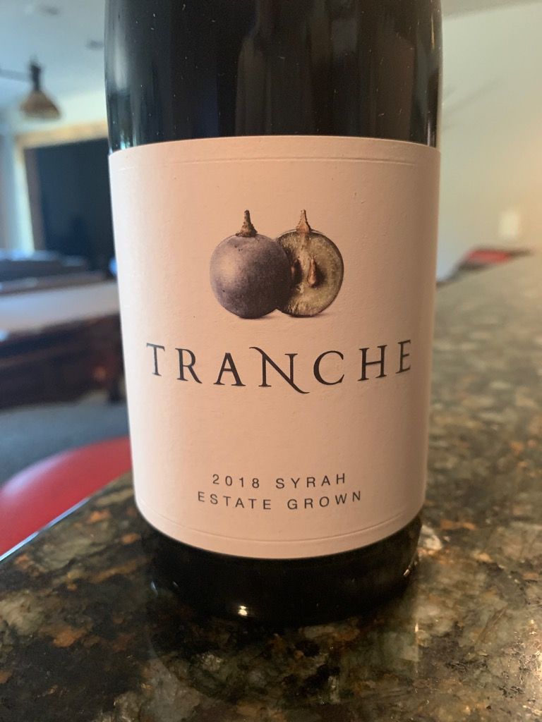 2018 Tranche Cellars Syrah Estate, USA, Washington, Columbia Valley ...