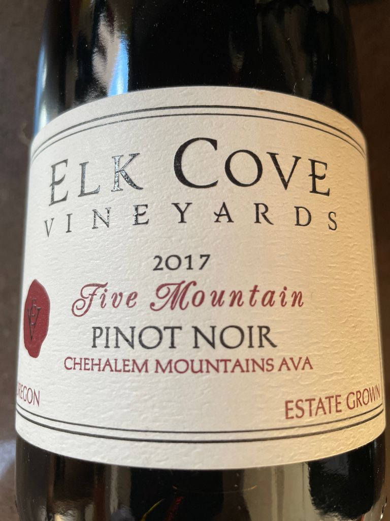 2017 Elk Cove Vineyards Pinot Noir Five Mountain, USA, Oregon ...