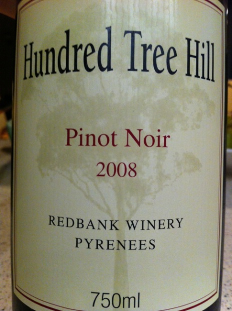 2008 Redbank Winery Pinot Noir Hundred Tree Hill, Australia, Victoria ...