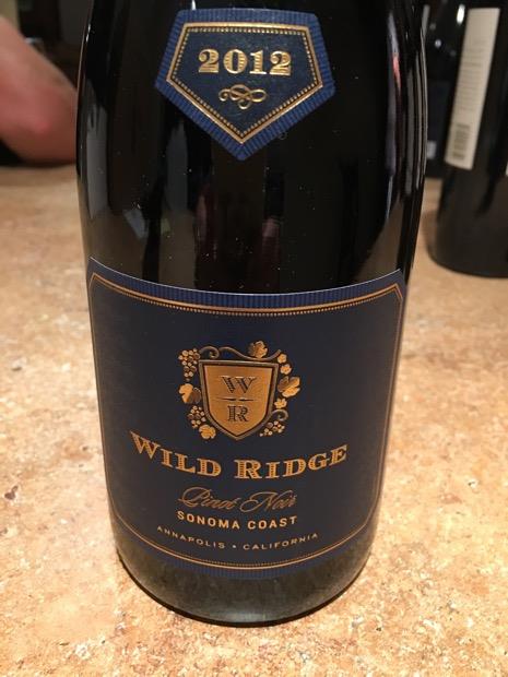 2012 Wild Ridge Pinot Noir, USA, California, Sonoma County, Sonoma ...