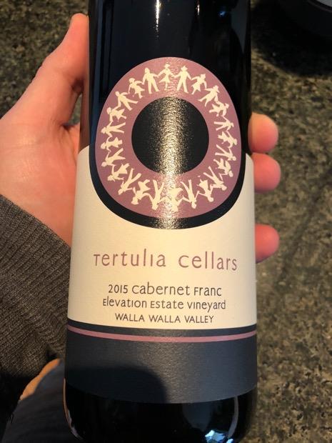 2015 Tertulia Cellars Cabernet Franc Elevation Estate Vineyard, USA ...