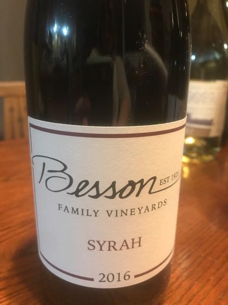2016 Sarah's Vineyard Syrah Besson Vineyard, USA, California, Central ...