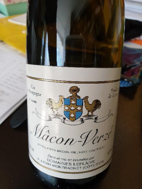 2016 Domaine Leflaive Mâcon-Verzé, France, Burgundy, Mâconnais, Mâcon ...
