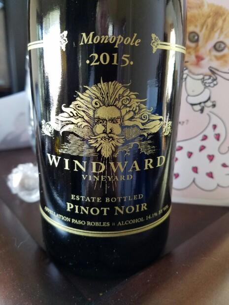 2015 Windward Vineyard Pinot Noir Monopole, USA, California, Central ...