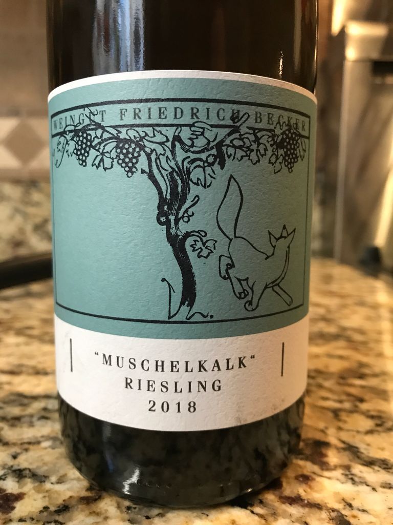 2018 Friedrich Becker Riesling Muschelkalk, Germany, Pfalz - CellarTracker