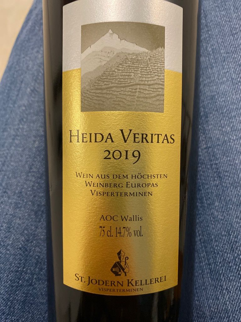 2019 St. Jodern Kellerei Heida Veritas, Switzerland, Valais, Wallis ...