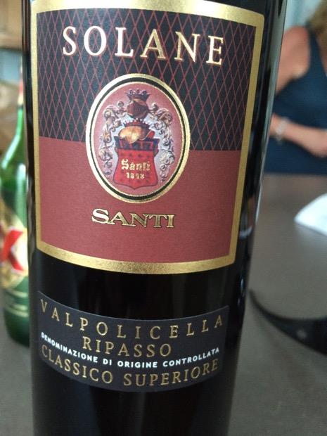 2011 Santi Ripasso della Valpolicella Classico Superiore Solane, Italy ...
